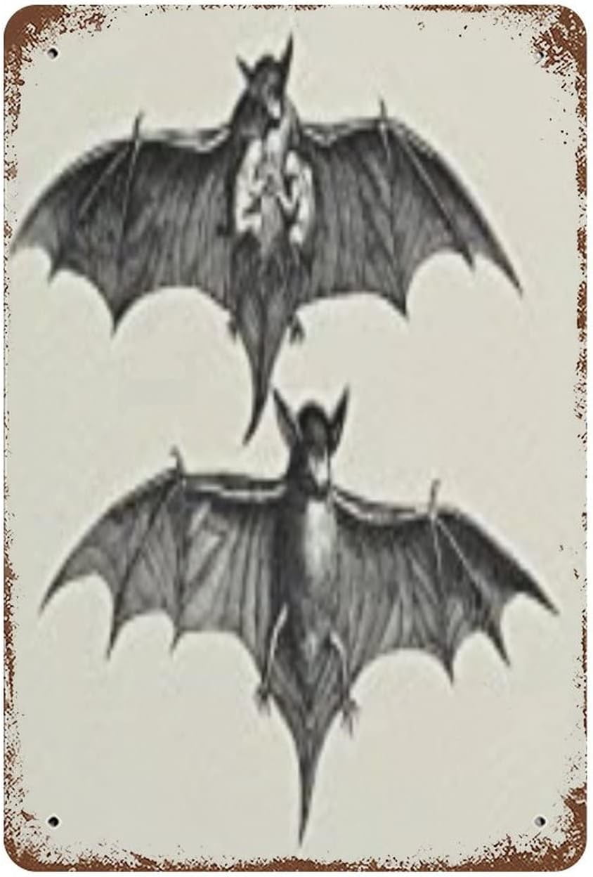 12x16 Inch CosrKee Halloween Decor Bats Wall Art Decor Gifts Vintage ...