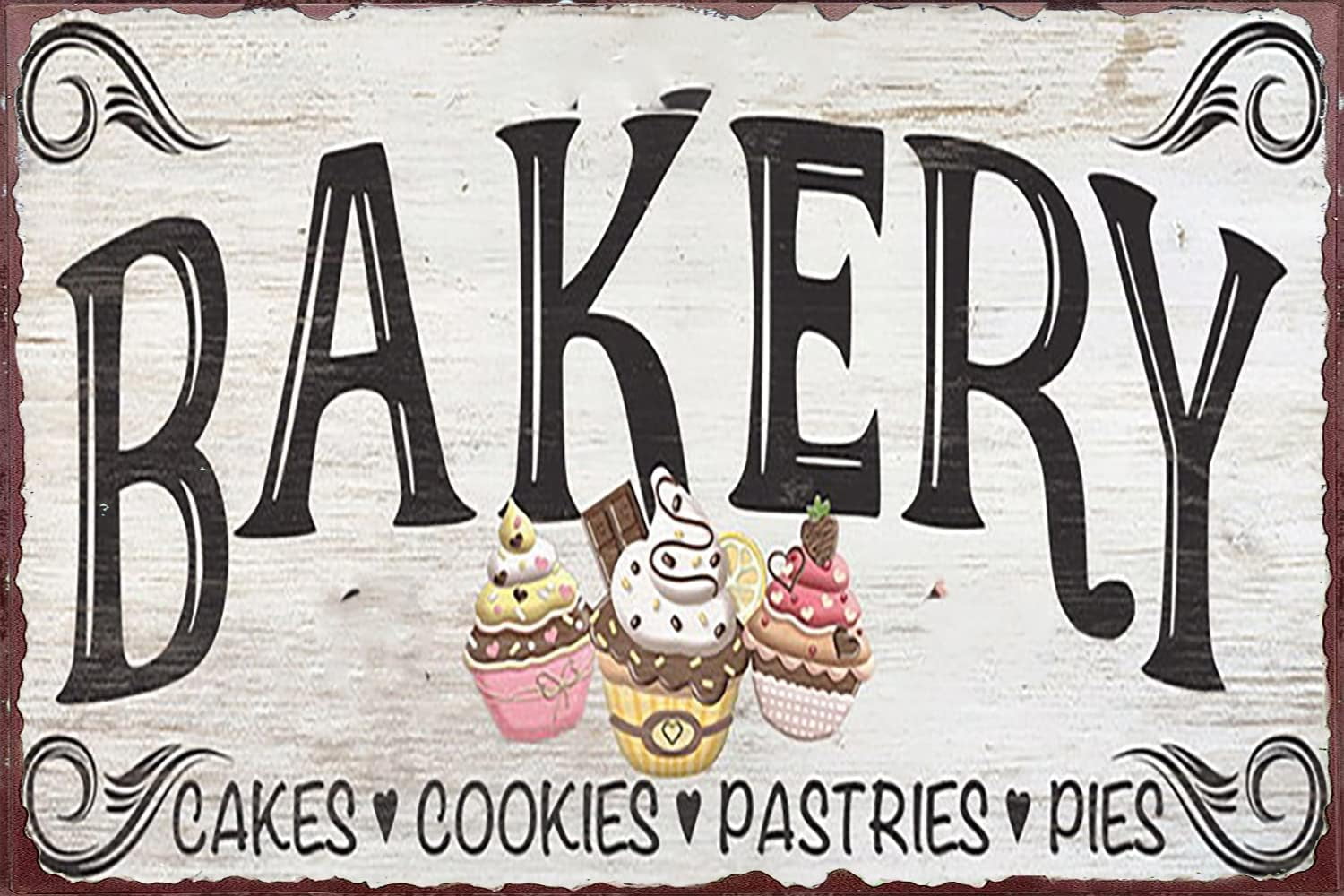 12x16 Inch Family Bakery Canvas Sign Modern Farmhouse Rustic Wall Decor Vintage Rustic Chic Sign ...