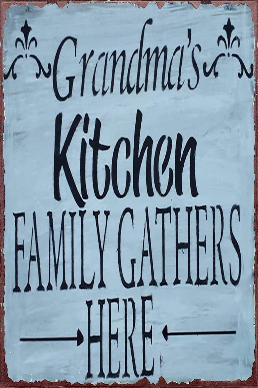 12x16 Inch Grandma's Kitchen Sign Family Gather Here Grandma Christmas ...