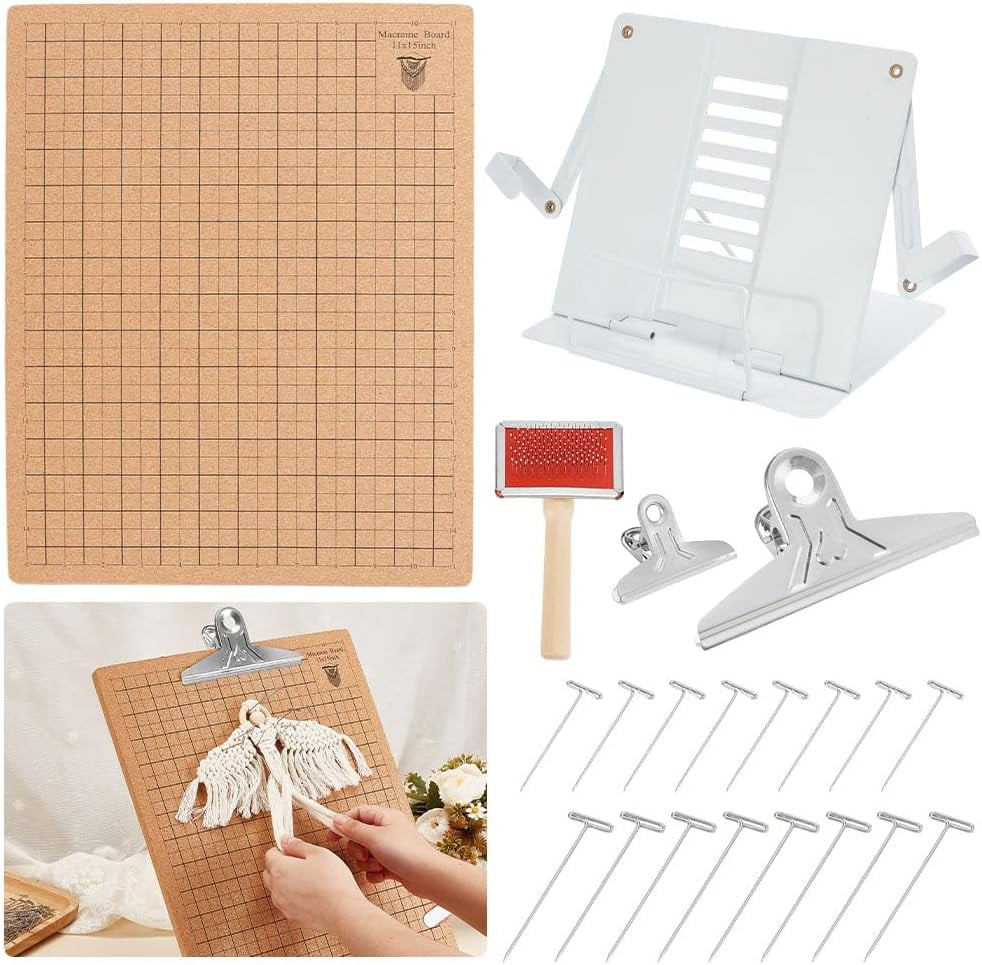 12x16 Inch Macrame Board Set Macrame Board and Metal Adjustable Holder ...