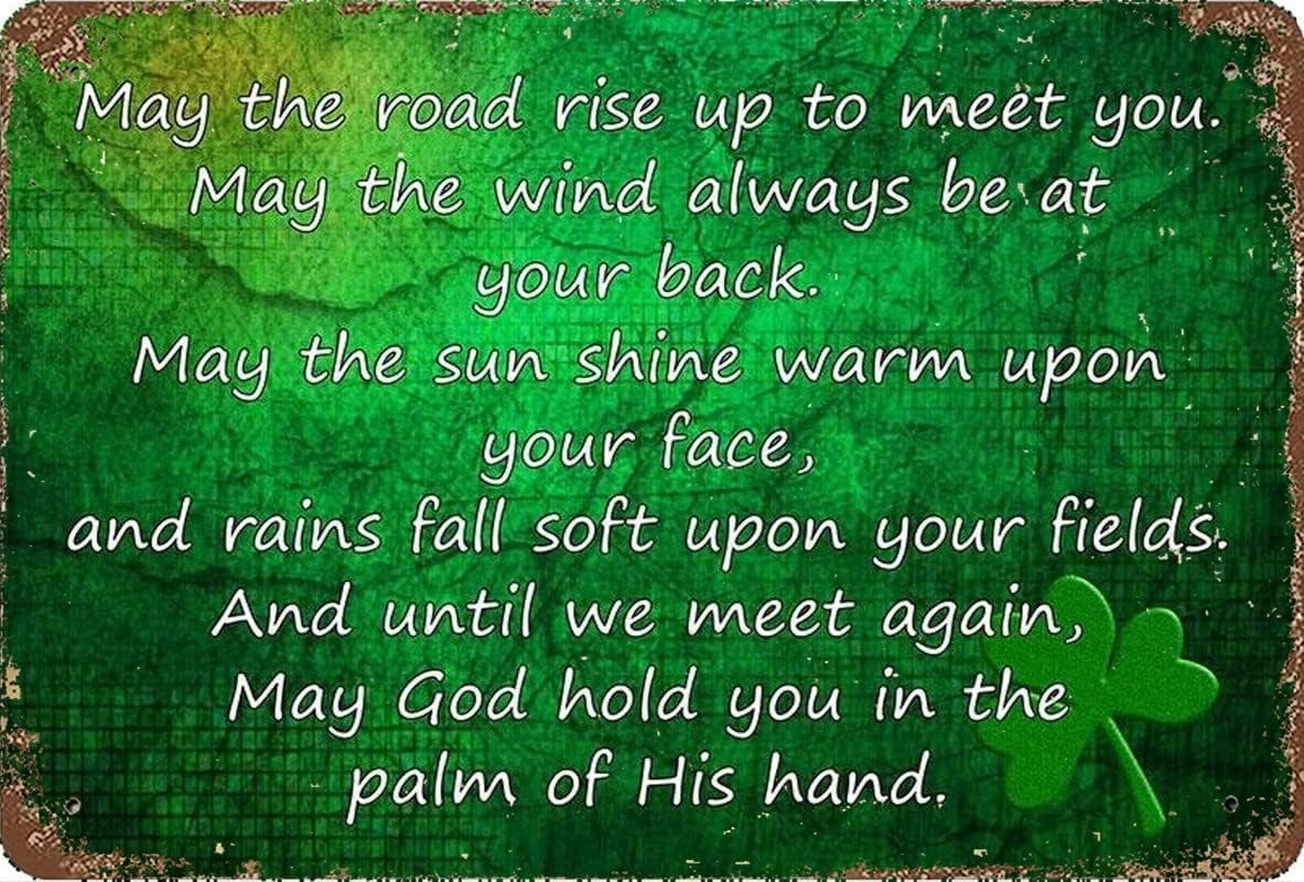 12x16 Inch May The Road Rise Up Metal Signs Irish Blessing Road St ...