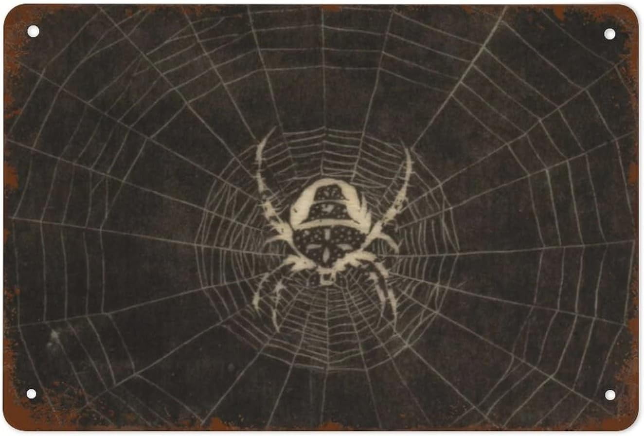 12x16 Inch Vintage Spiderweb Block Retro Tin Sign Metal Tin Sign ...