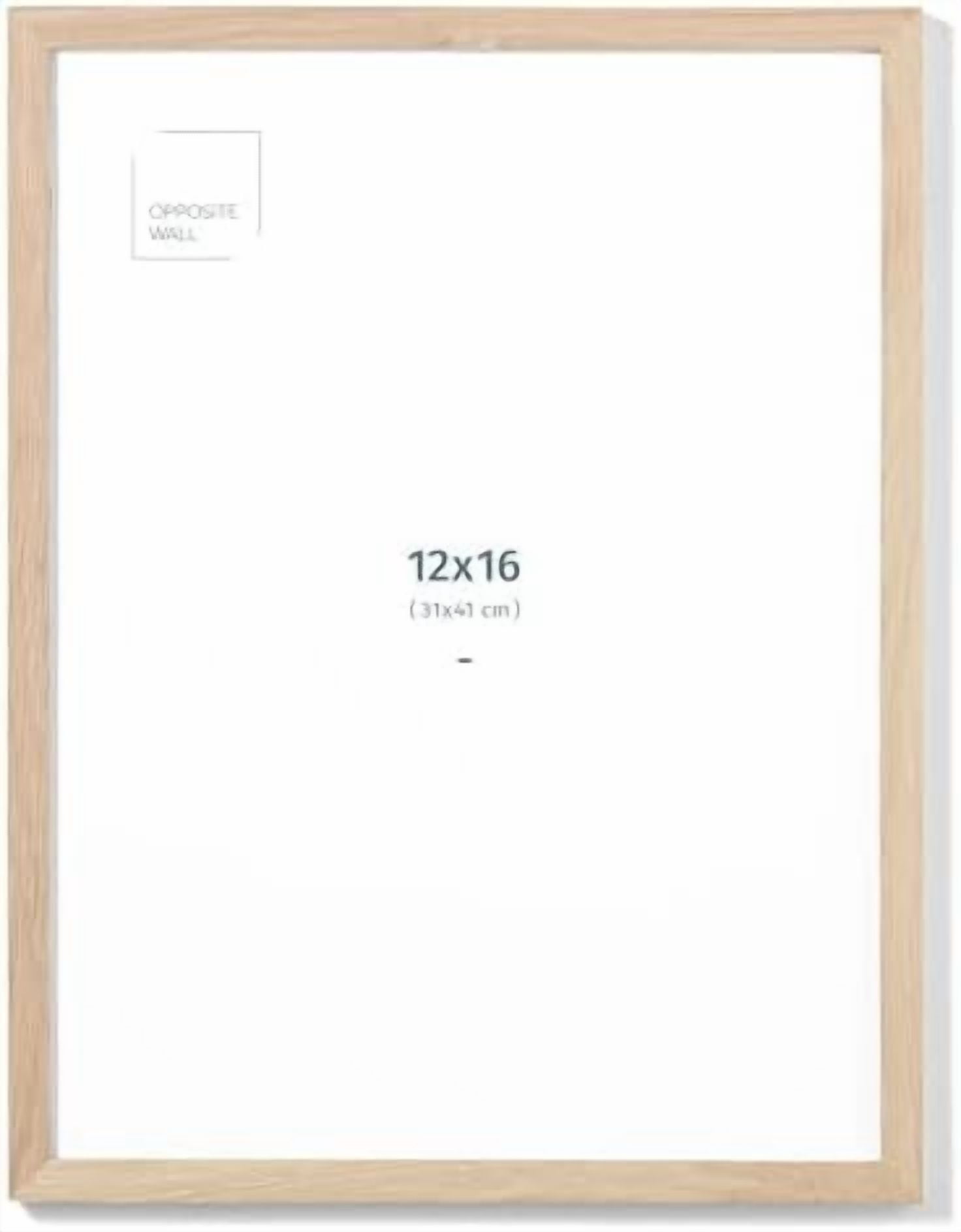 - 12x16 in - Natural Solid Oak Wood Picture Frame - Lightweight ...