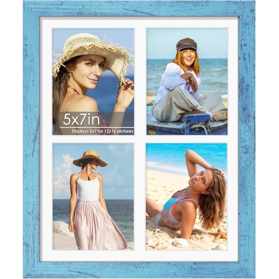 12x16 Picture Frame 5x7 Collage Picture Frame Displays Four 5x7 inch ...