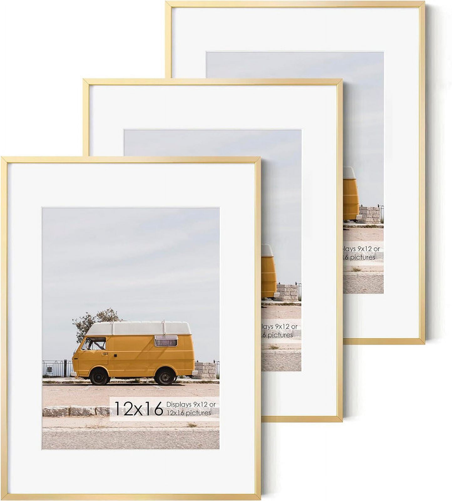Fun Memories 3 Pack 12x16 Aluminum Metal Picture Frame, Display Photos ...