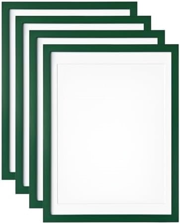 12x16 Picture Frame Green, Solid Wood Frames with Acrylic Plexiglass ...