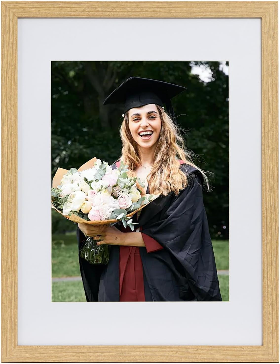 12x16 Picture Frame, Photo Frame Display 9x12 Pictures with Mat or ...