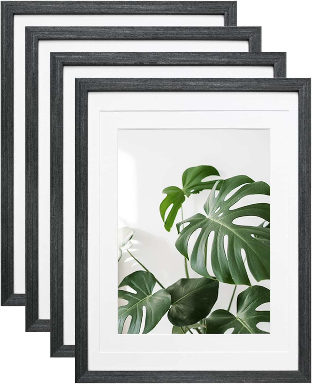 12x16 Picture Frames Set of 4, Made of Solid Wood Covered by Plexiglass ...