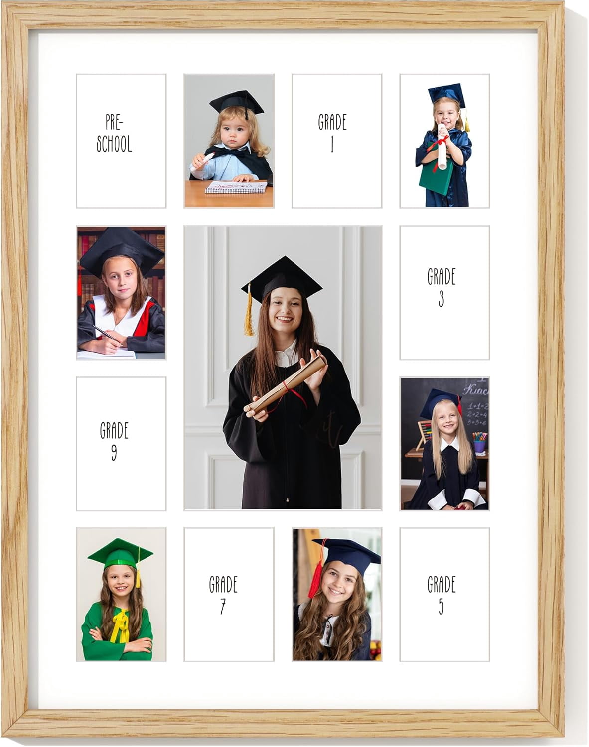 12x16 School Years Picture Frame K-12 Day Graduation Photo Collage ...