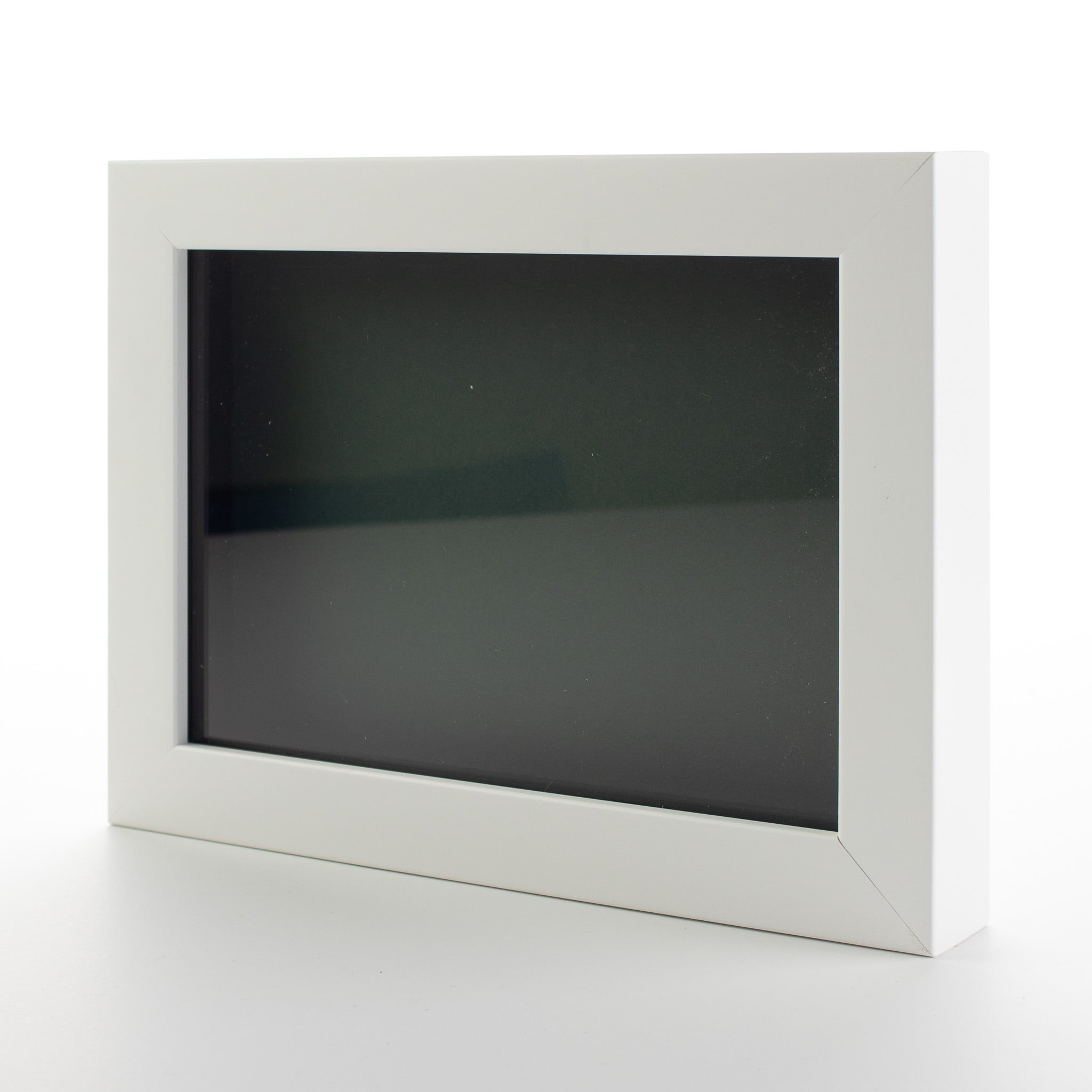 12x16 Shadow Box Frame Painted White Real Wood with a Green Acid-Free ...