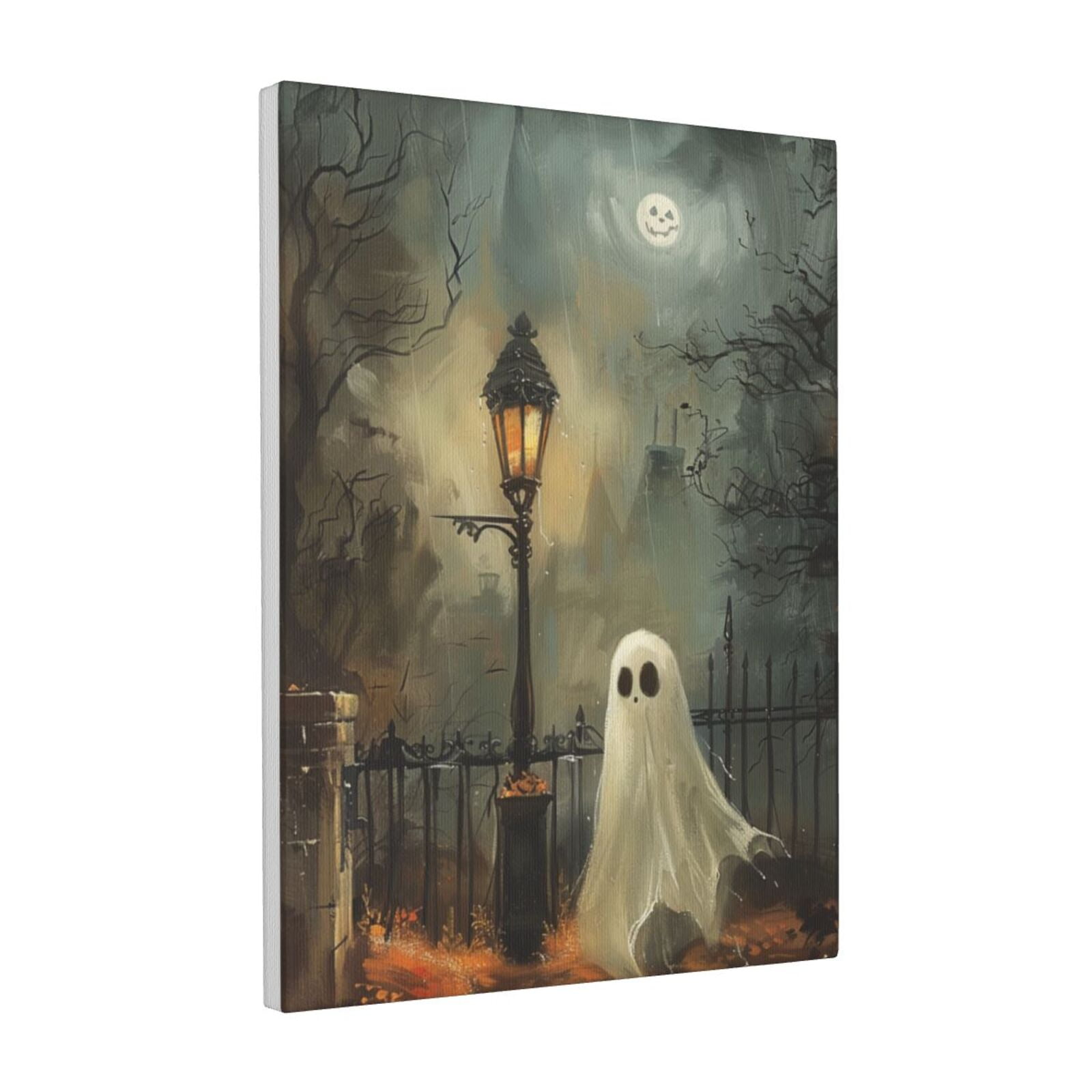12x16 inch Canvas Frameless Picture Ghosts Under Streetlights,Home Room ...