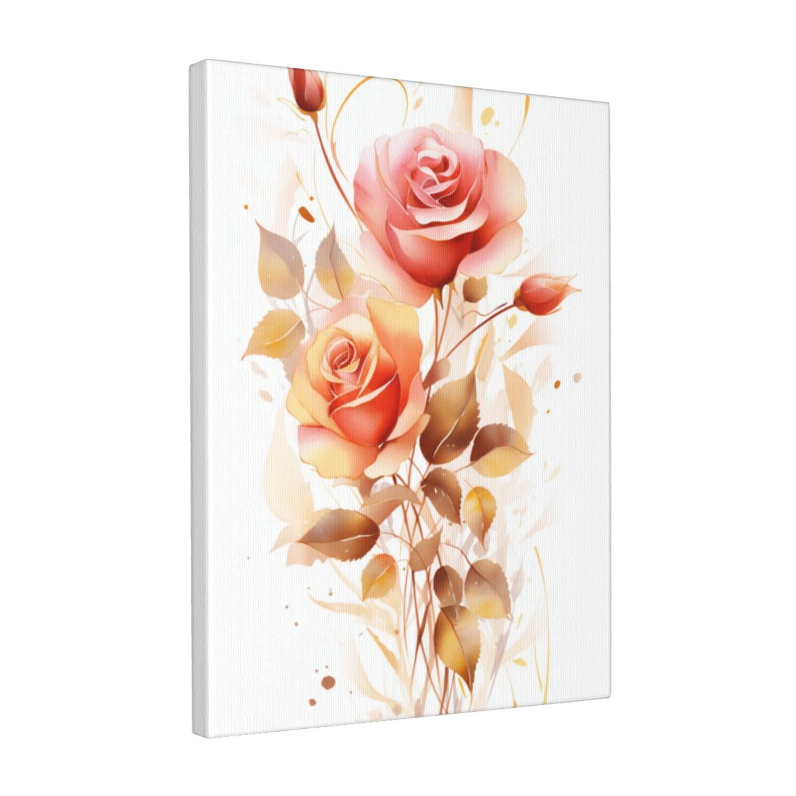 12x16 inch Canvas Hanging Picture Beautiful Roses,Rustic Garden Decor ...
