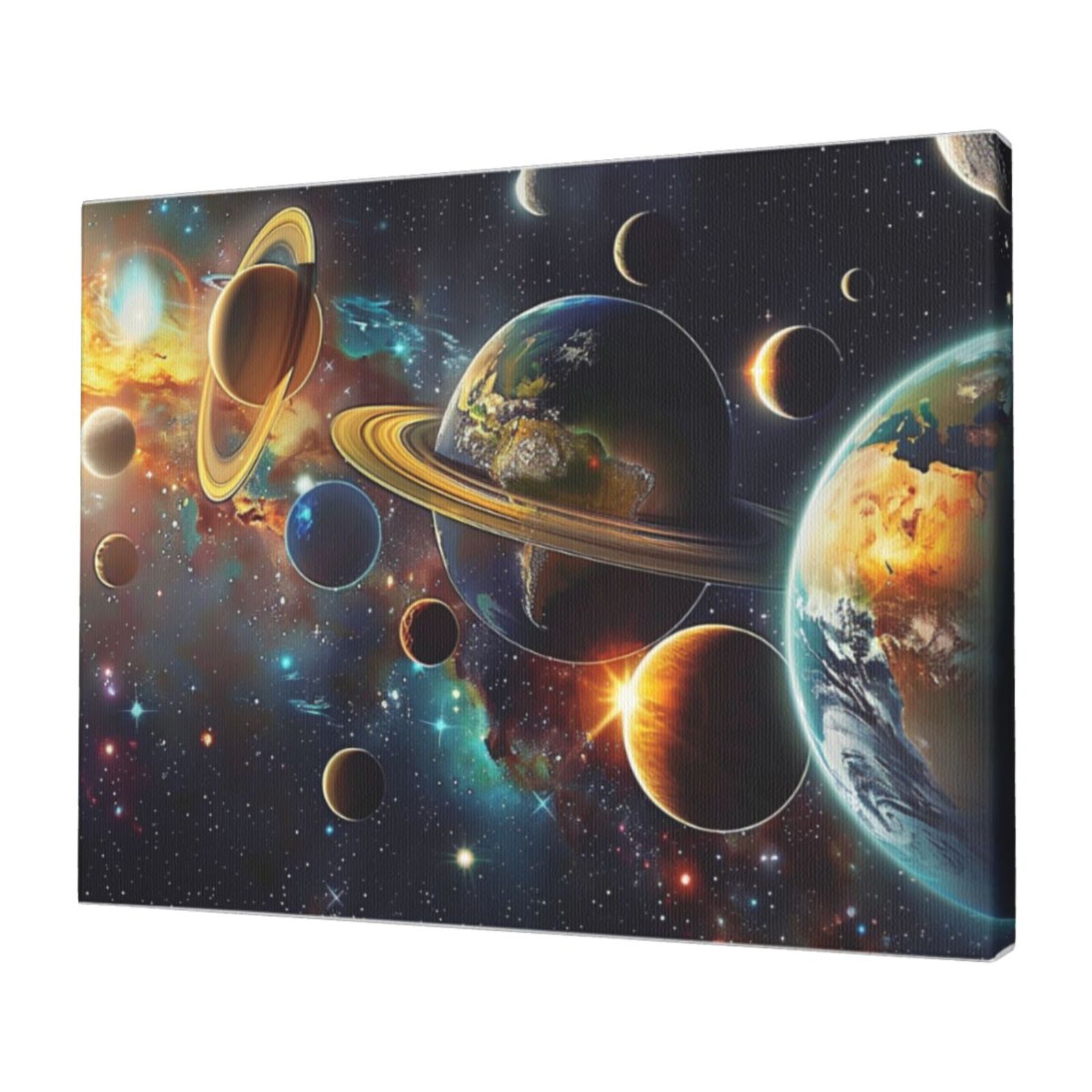 12x16 inch Cosmic Planet Poster Canvas Pictures,Bedroom,Man Cave,Campus ...