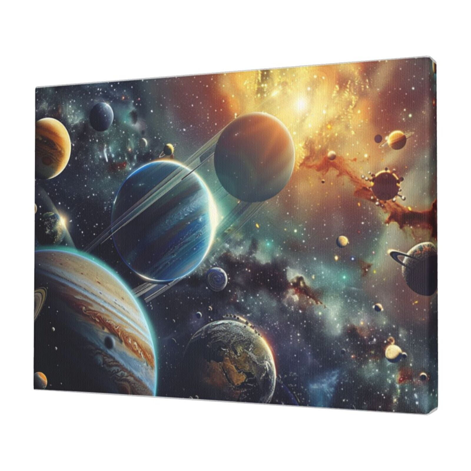 12x16 inch Decorative Paintings On The Wall Solar System Cosmic Planet ...