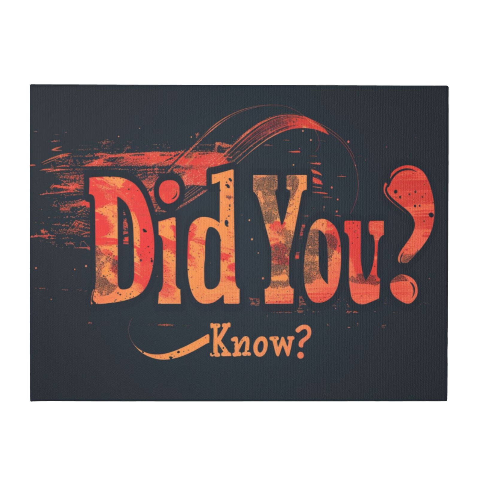 12x16 inch 'Did You Know' Slogan Oil Paintings On Canvas,Motivational ...