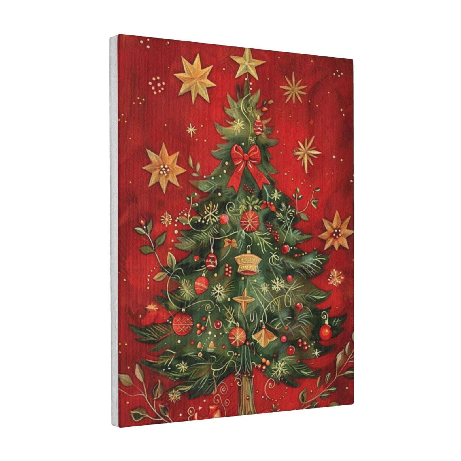 12x16 inch Fun Chinese Yew Frameless Canvas Painting Wall Art,Rustic ...