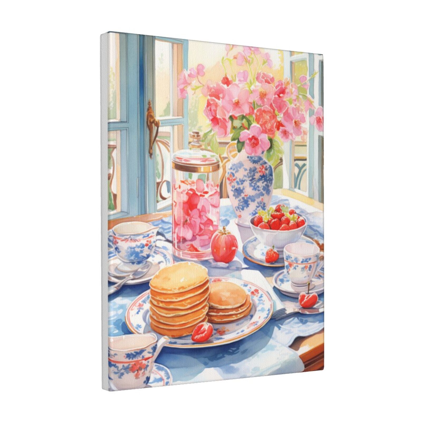 12x16 inch Oil Paintings On Canvas Afternoon Tea Utensils,Cafes ...