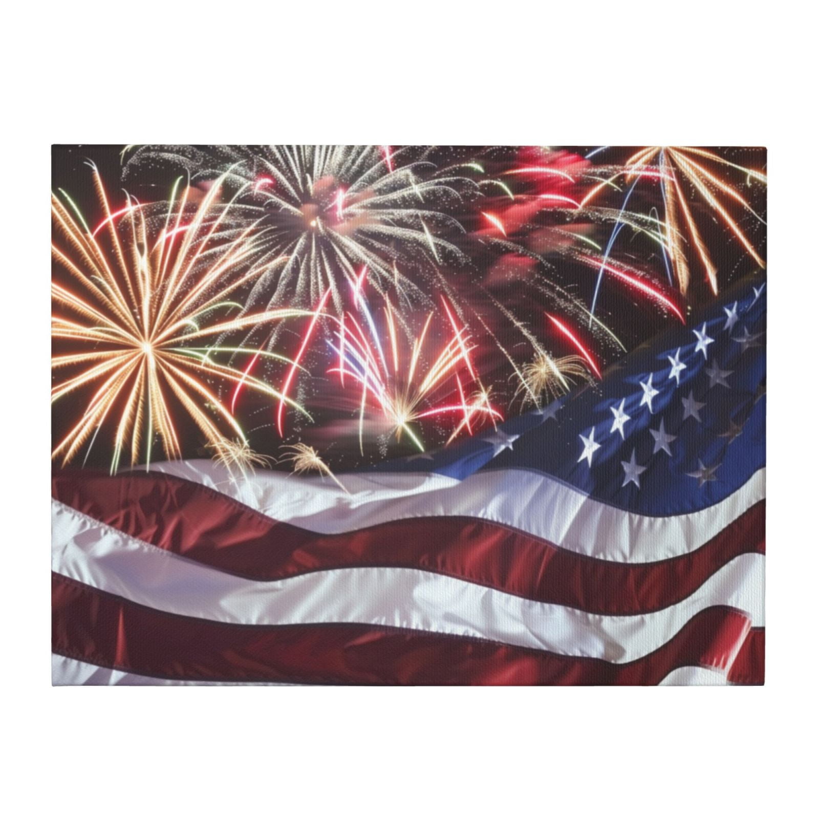 12x16 inch Star Spangled Banner & Fireworks Oil Paintings Canvas ...