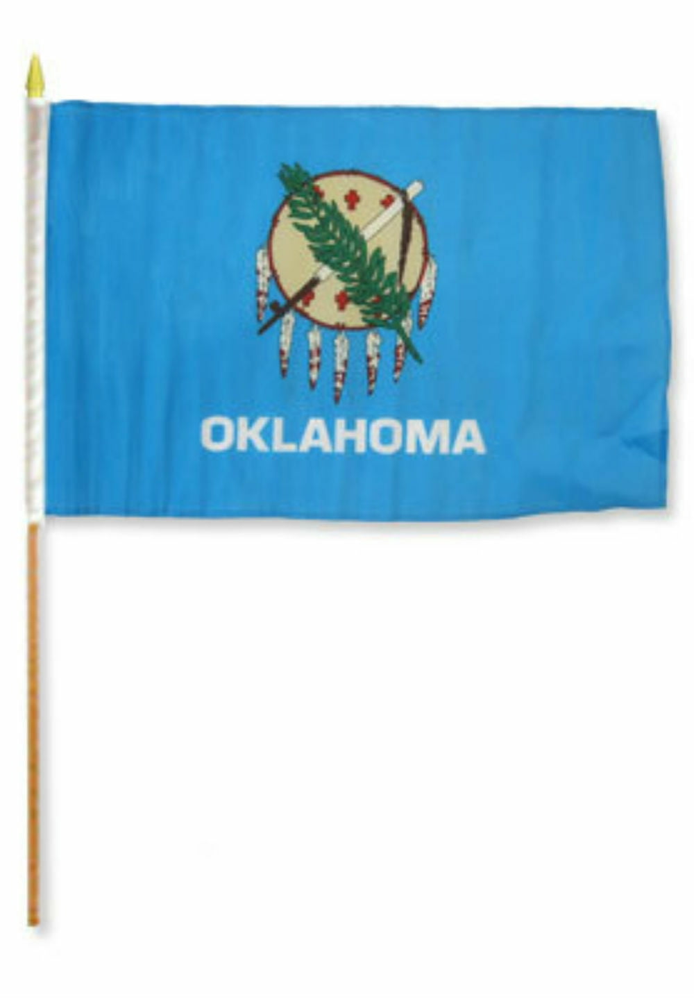 12x18 12"x18" State of Oklahoma Stick Flag wood Staff - Walmart.com