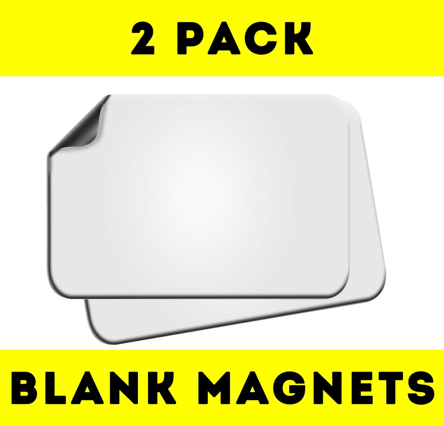 12x18" 2 Blank Magnets Flexible, Rounded Corners, White, Commercial or ...