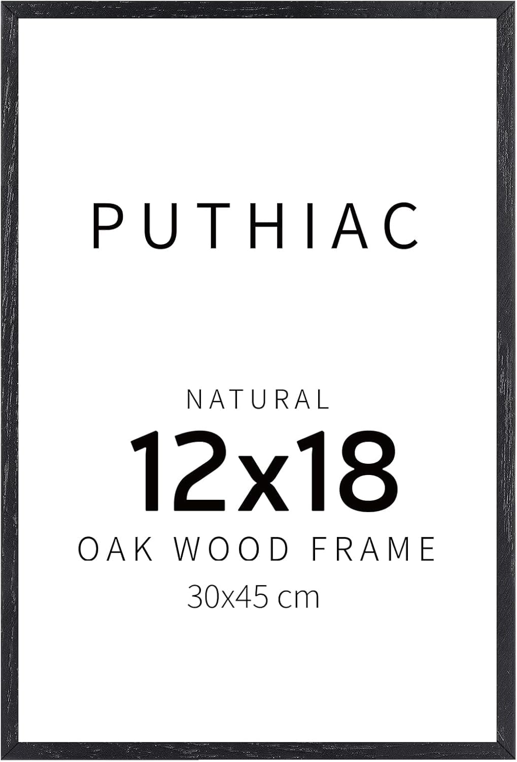 12x18 Black Oak Wood Picture Frame - Minimalist 12x18 Poster Frame, 12 ...