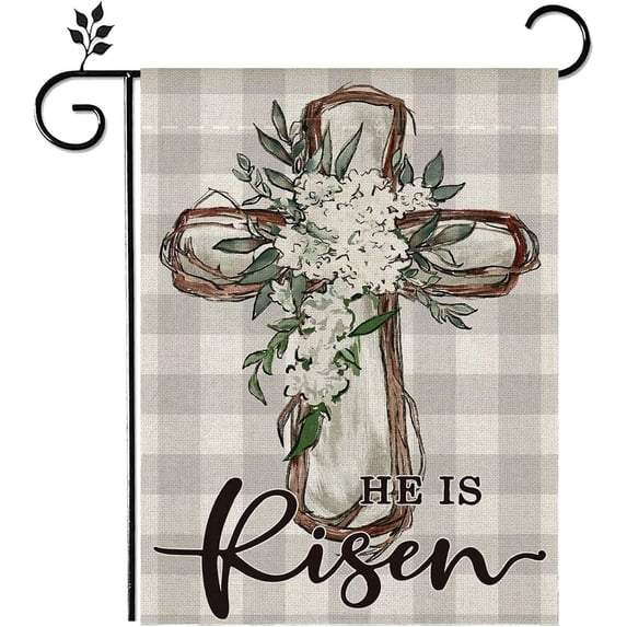 12x18 Double Sided Lent Catholic Easter Yard Flag He Is Risen Religious ...
