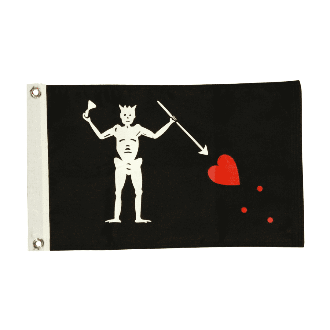 12x18" Edward Teach "Blackbeard" Pirate Boat Flag, Double Sided, All ...