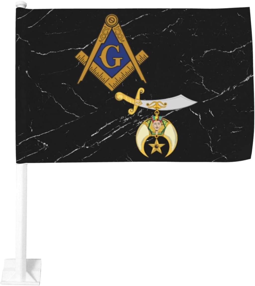 12x18 In Flag For Car Mason Shriner Split Masonic Shrine Noble Gift Car ...