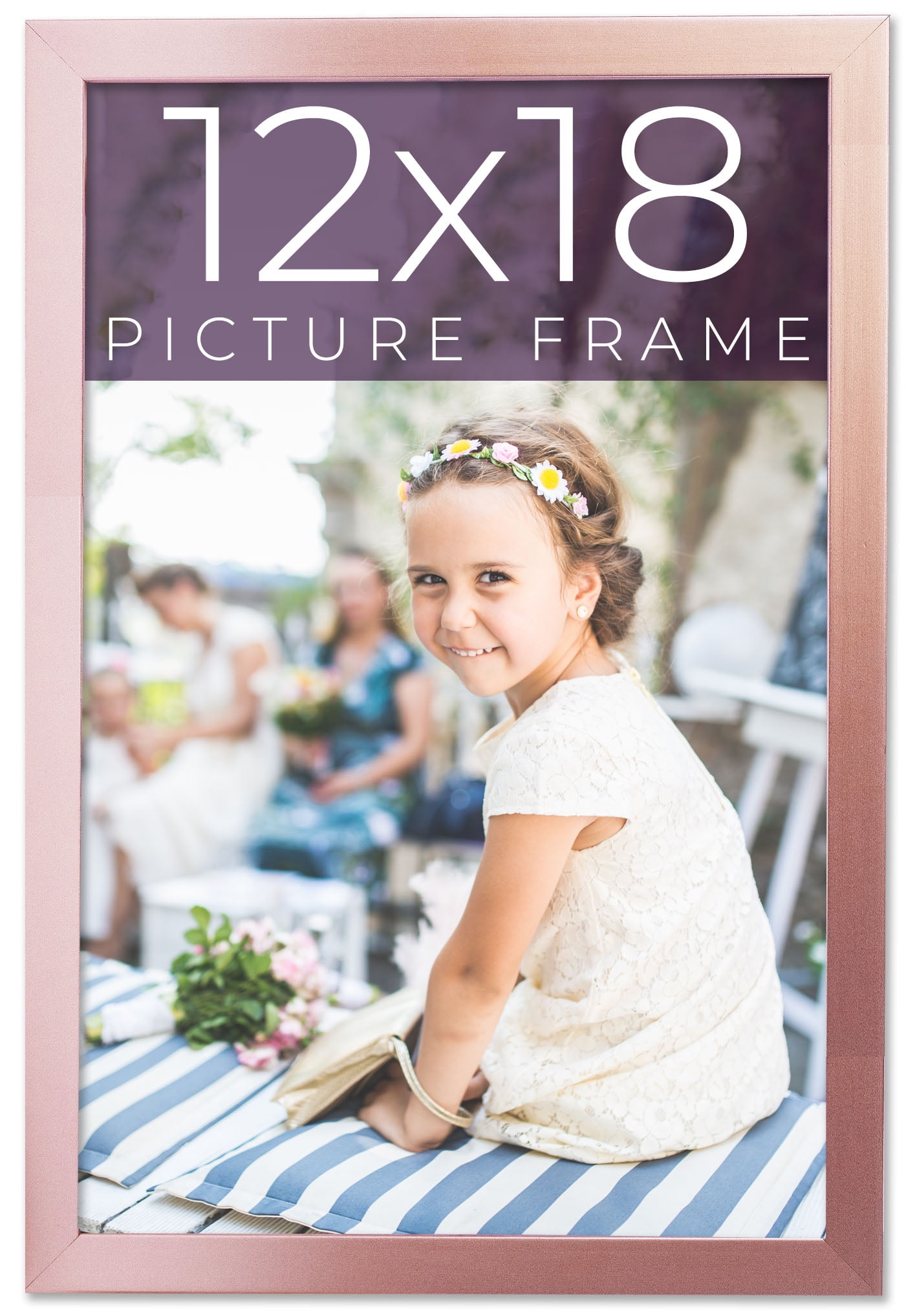 12x18 Frame Pink Real Wood Picture Frame Width 0.75 inches | Interior Frame Depth 0.5 inches ...