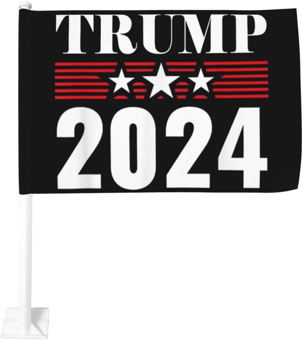 12x18 In Car Flags Banner Donald Trump 2024 Trump 2024 Car Flag Double ...
