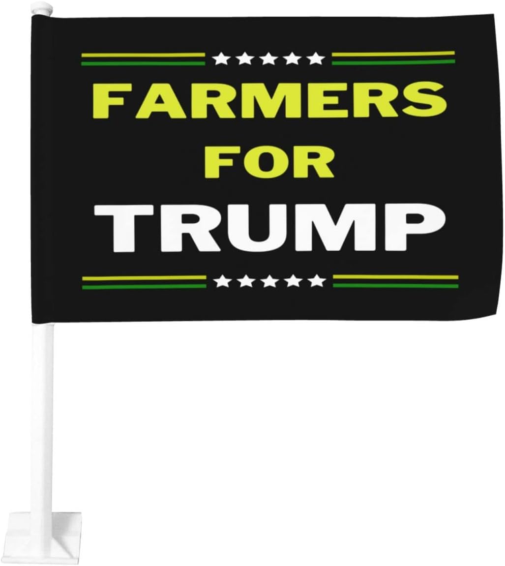 12x18 In Farmers For Trump Car Flag Donald Trump Farmers Car Flag ...
