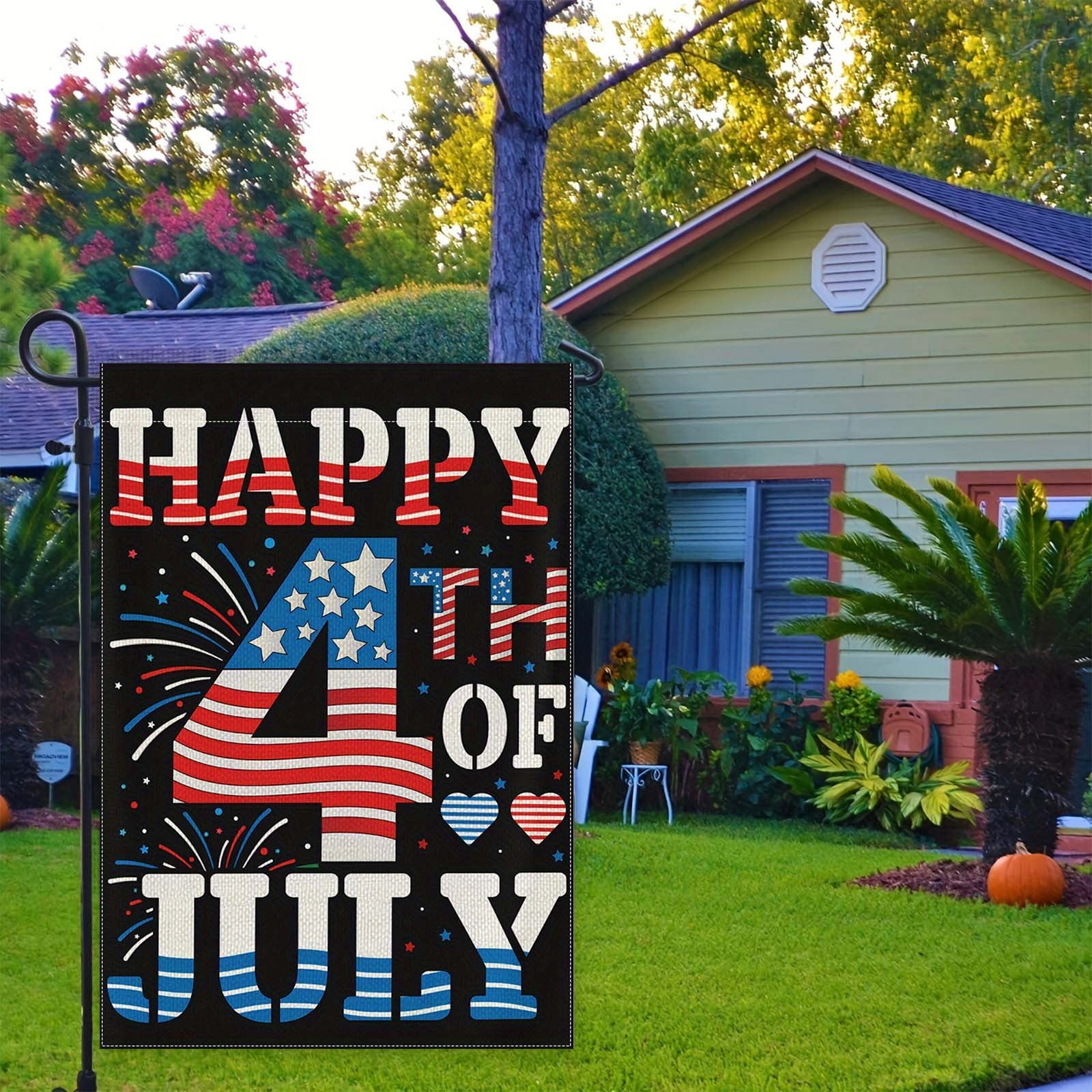 12x18 Inch 4th of July Garden Flag Double Sided USA Flag USA 4th July ...