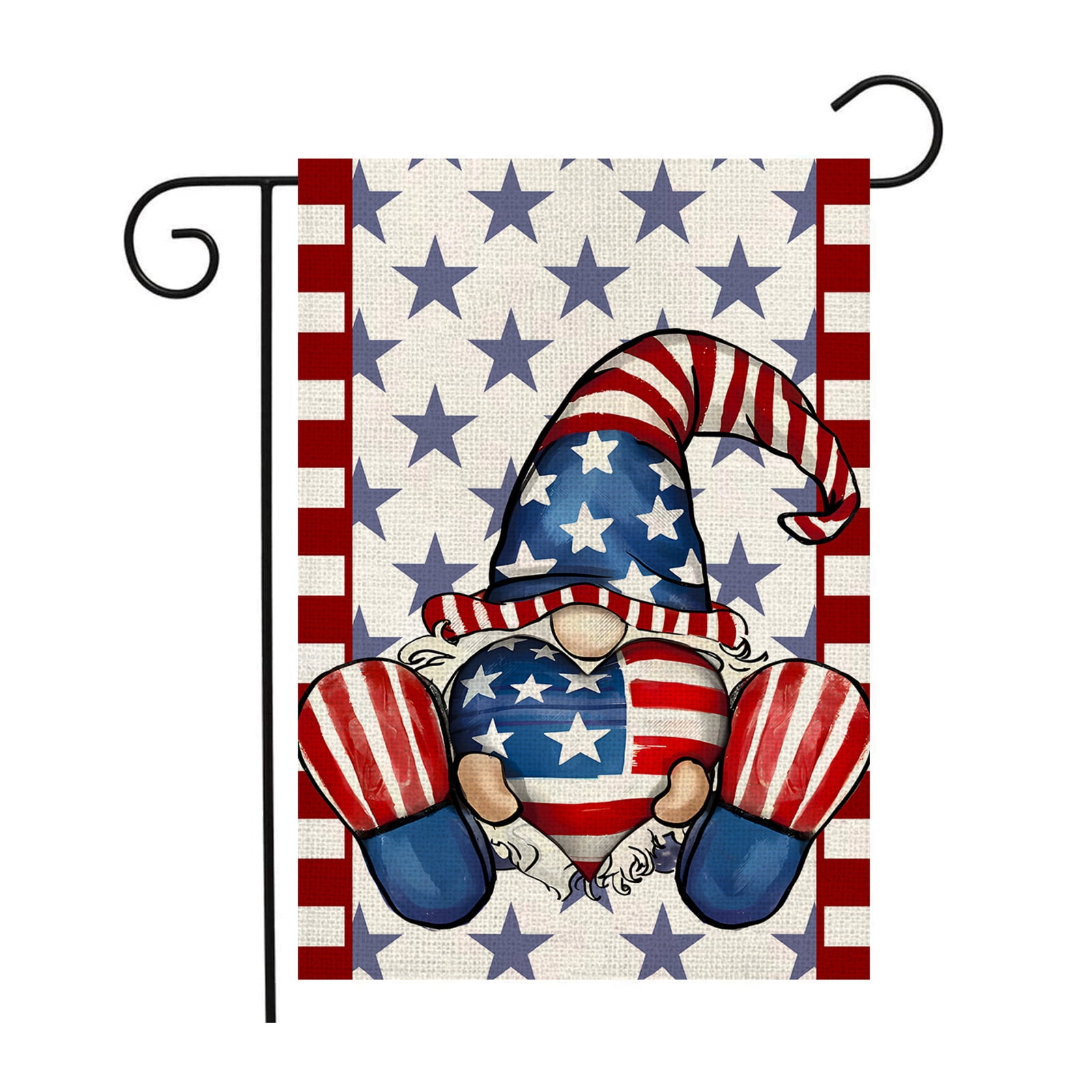 12x18 Inch Double Sided Independence Day Memorial Day Yard Flag Outdoor ...