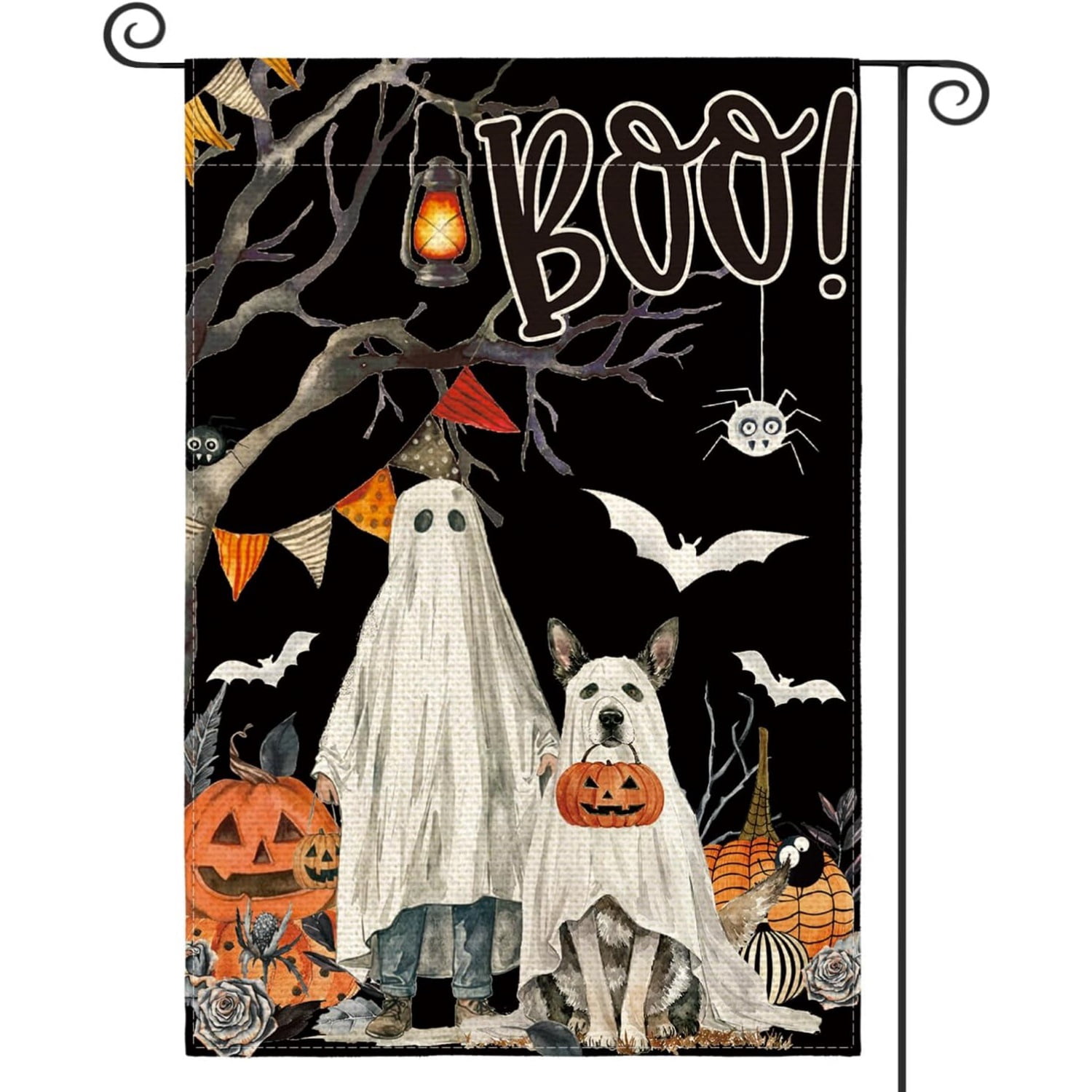 12x18 Inch Garden Flag Double Sided Burlap Halloween Lawn Flag ...