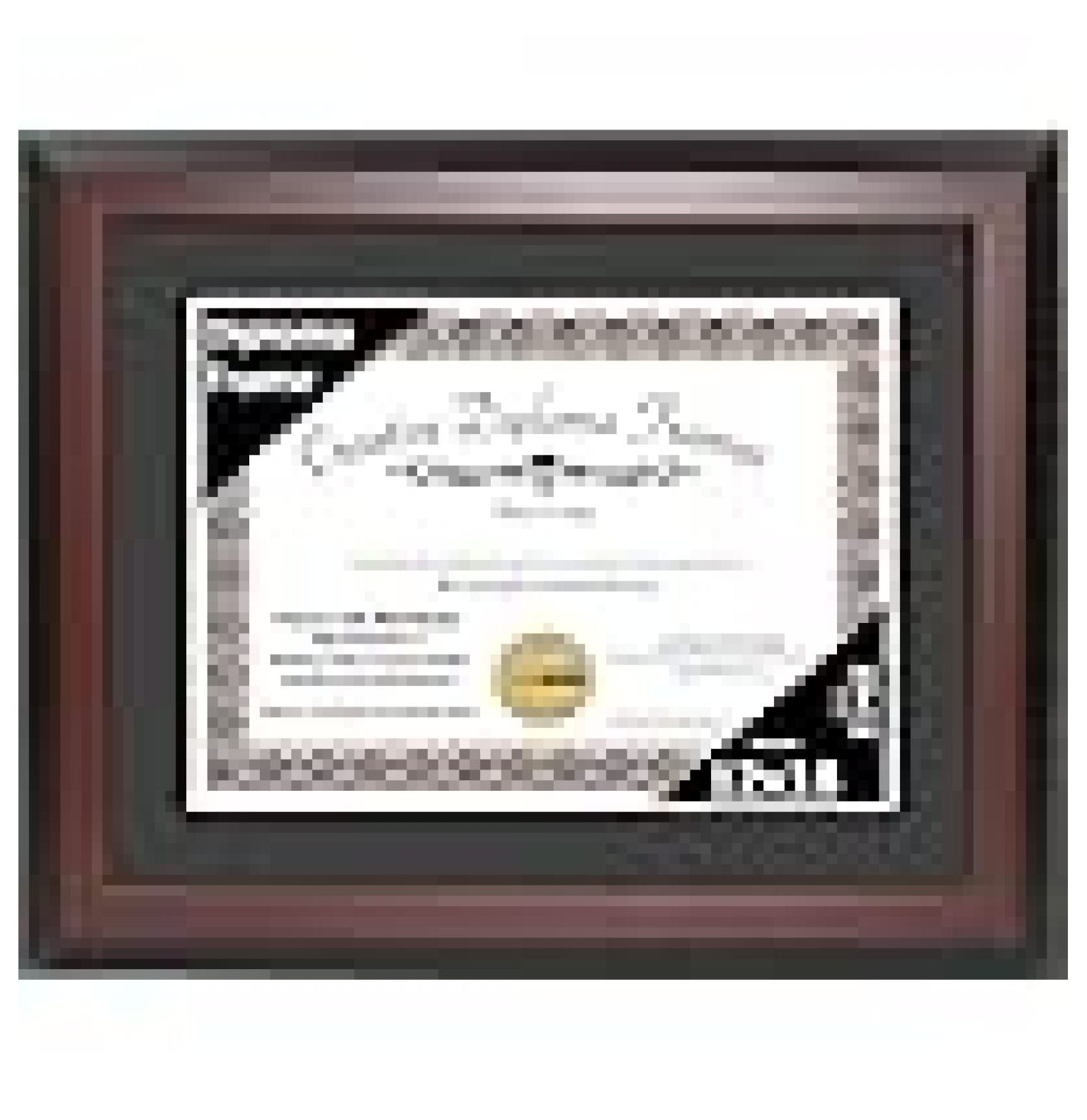 12x18 Mahogany Finish Diploma Frame with Black Matting Holds 12 by 18 ...