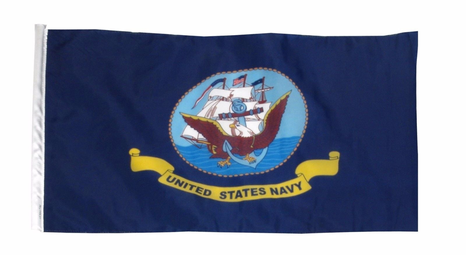 12x18 Navy Ship Emblem Crest Seal Flag 12'x18' sleeved sleeve garden ...