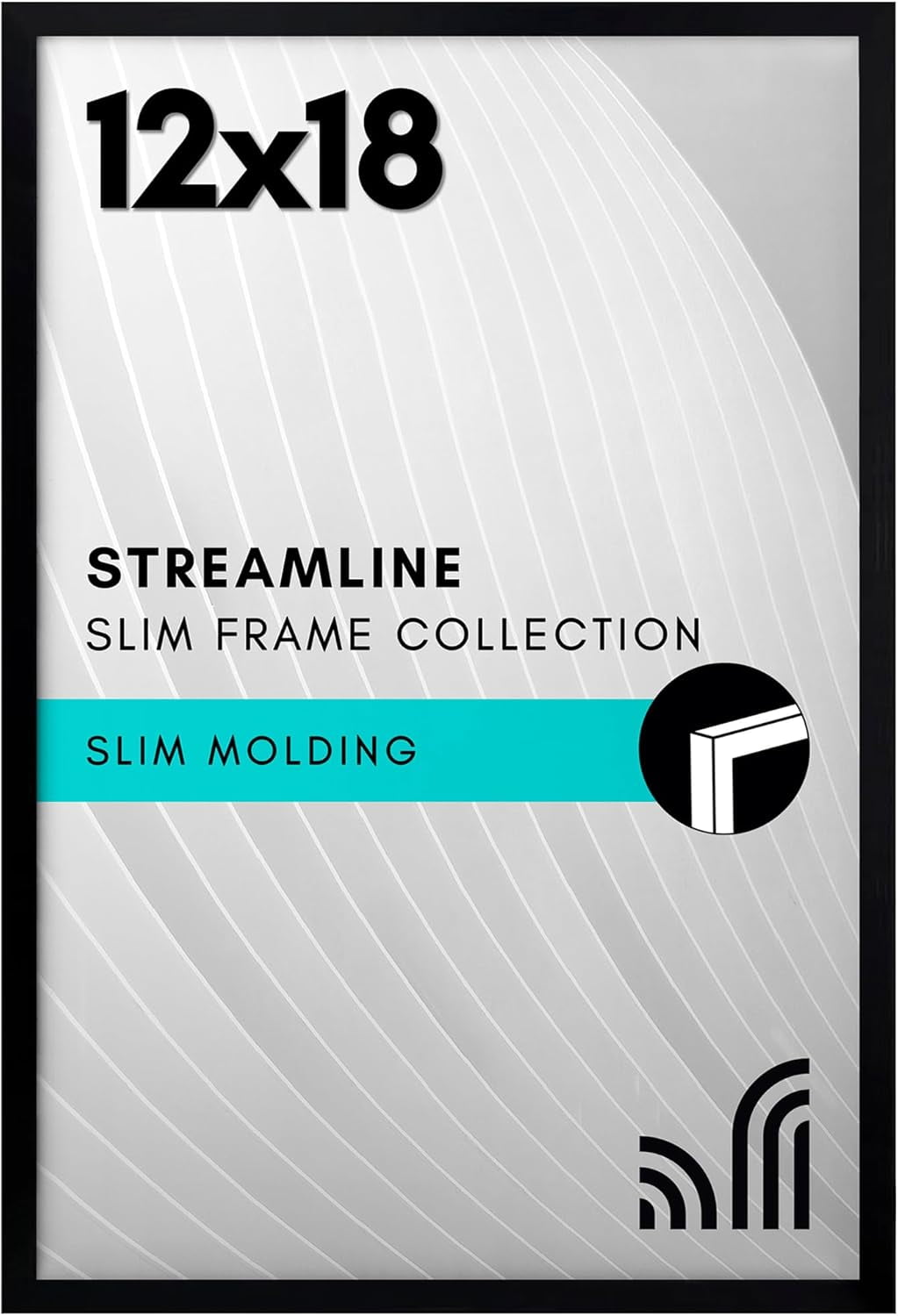 12x18 Poster Frame with Polished Plexiglass - Streamline Collection - Thin Border Picture Frame ...