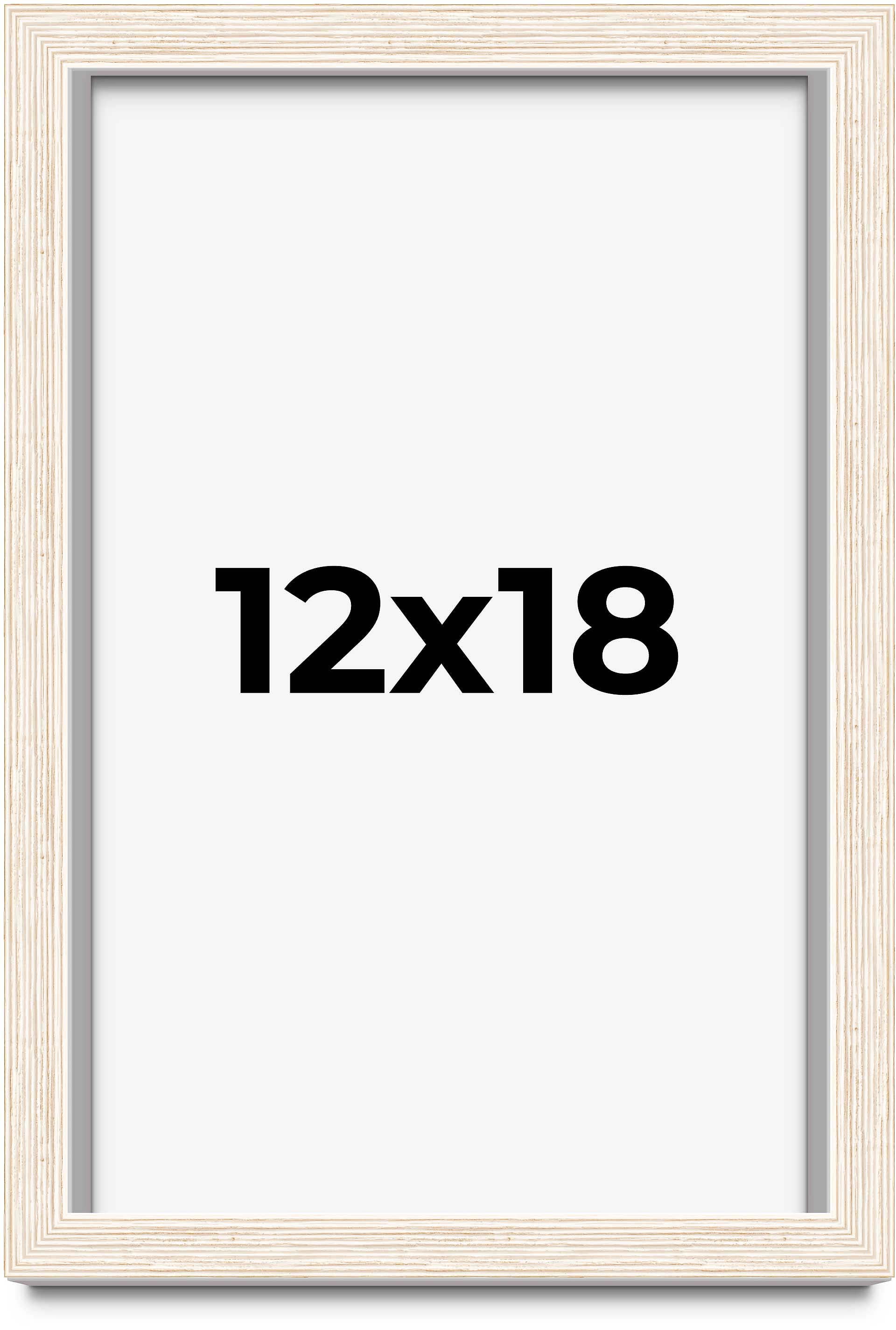 12x18 Shadow Box Frame White | 1.125 Inches Deep Real Wood Rustic ...