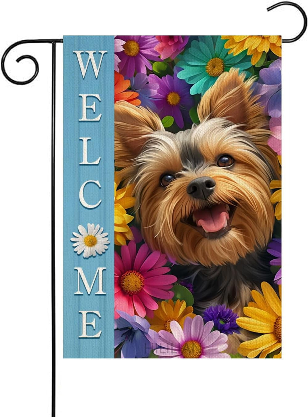 12x18 Small Double Sided Outdoor Flag Yorkie Welcome Spring Summer ...