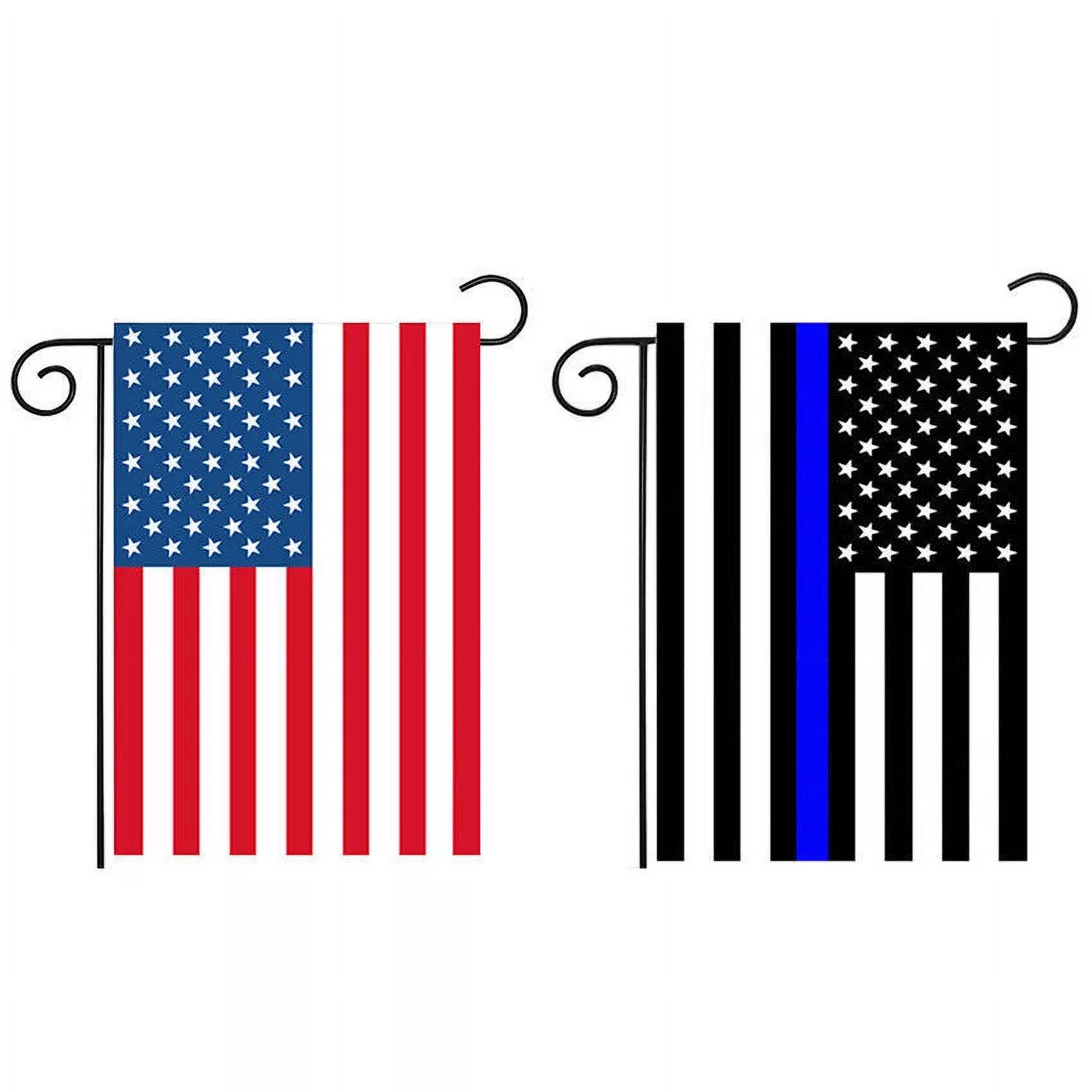 12x18 TRUMP 2024 USA & Thin Blue Line Police Flag sleeved sleeve garden ...