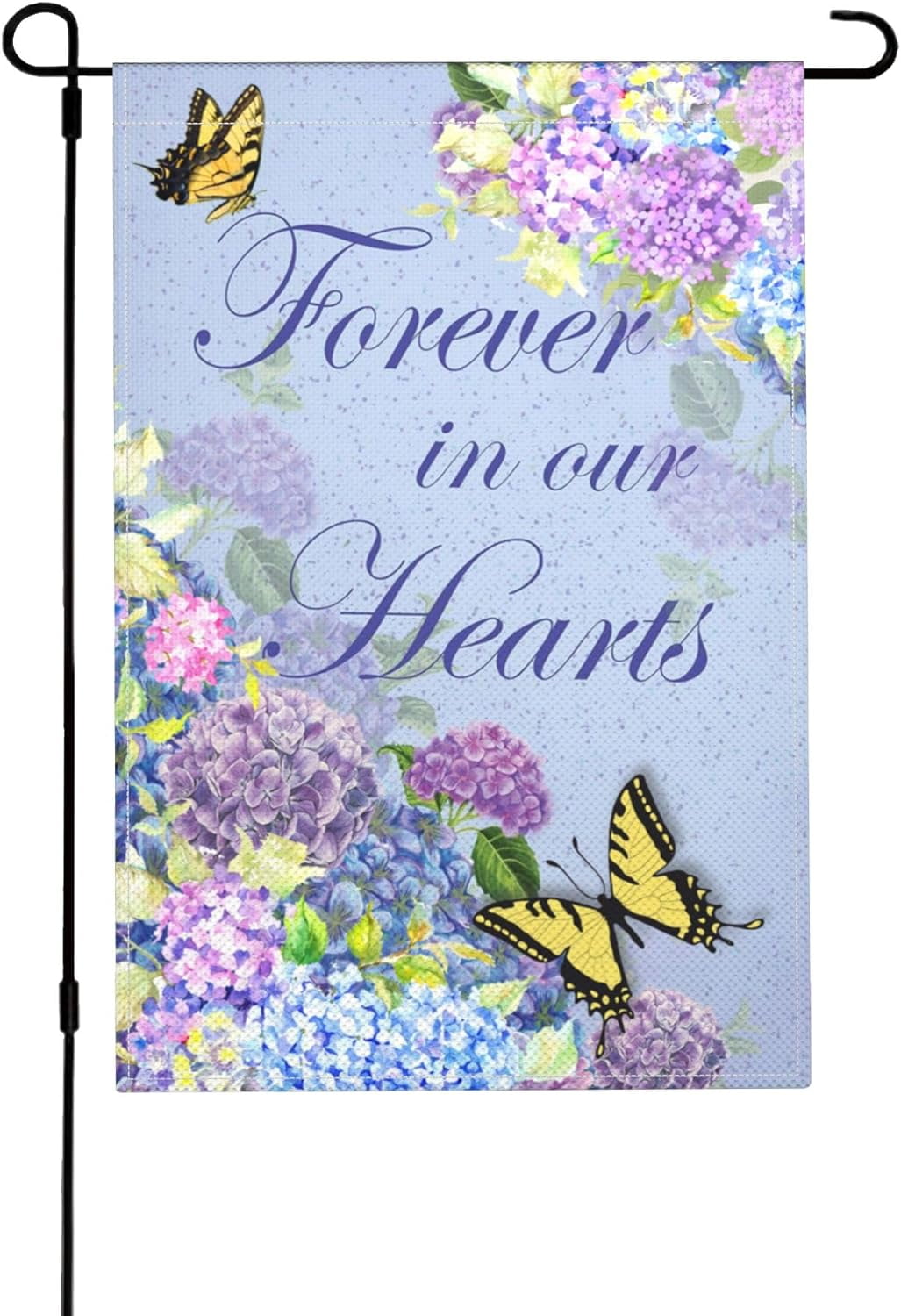 12x18 inch Blue Hydrangea Flowers Garden Flag Vical Double Sided ...