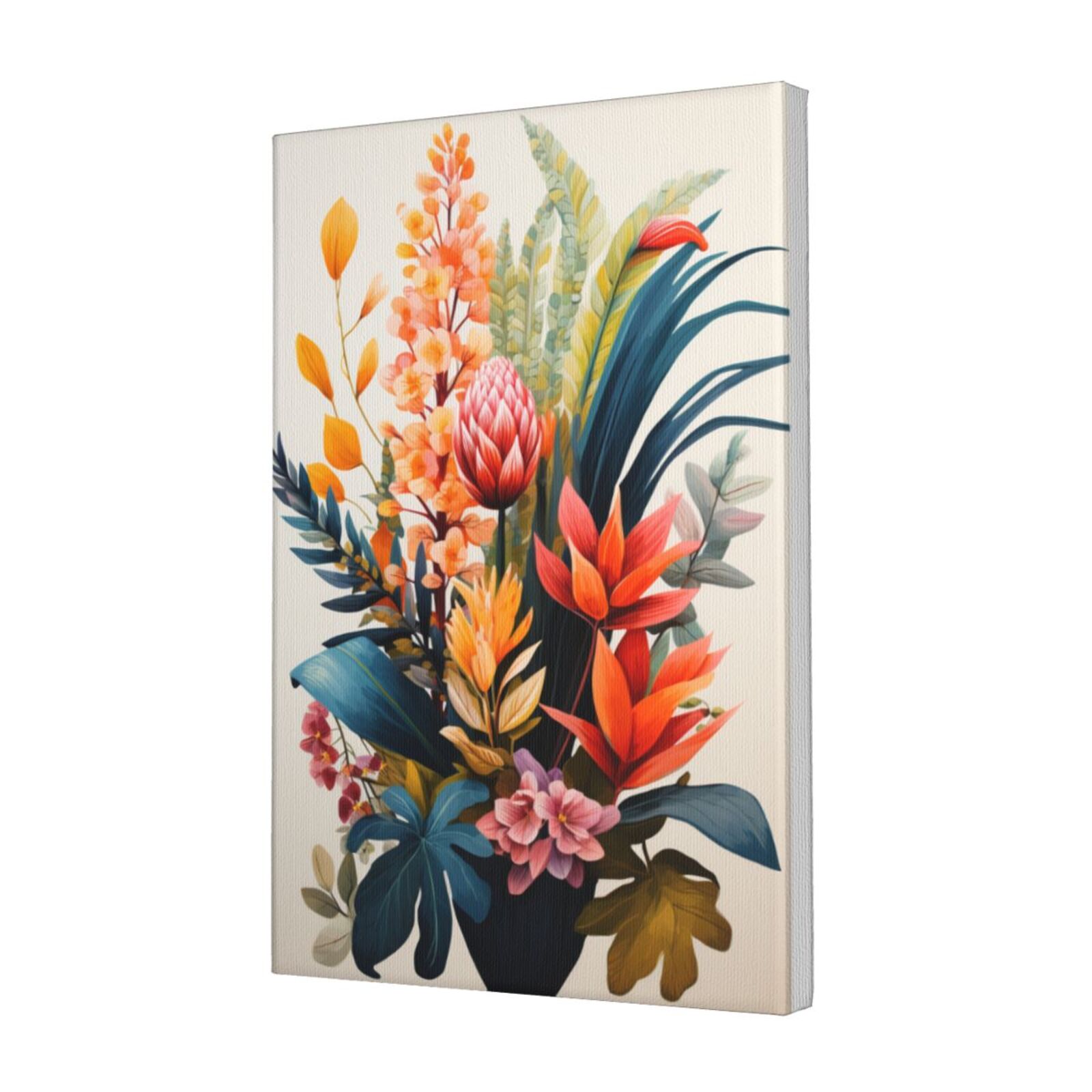 12x18 inch Canvas Frameless Painting Flowers Plant Potted,Florists ...