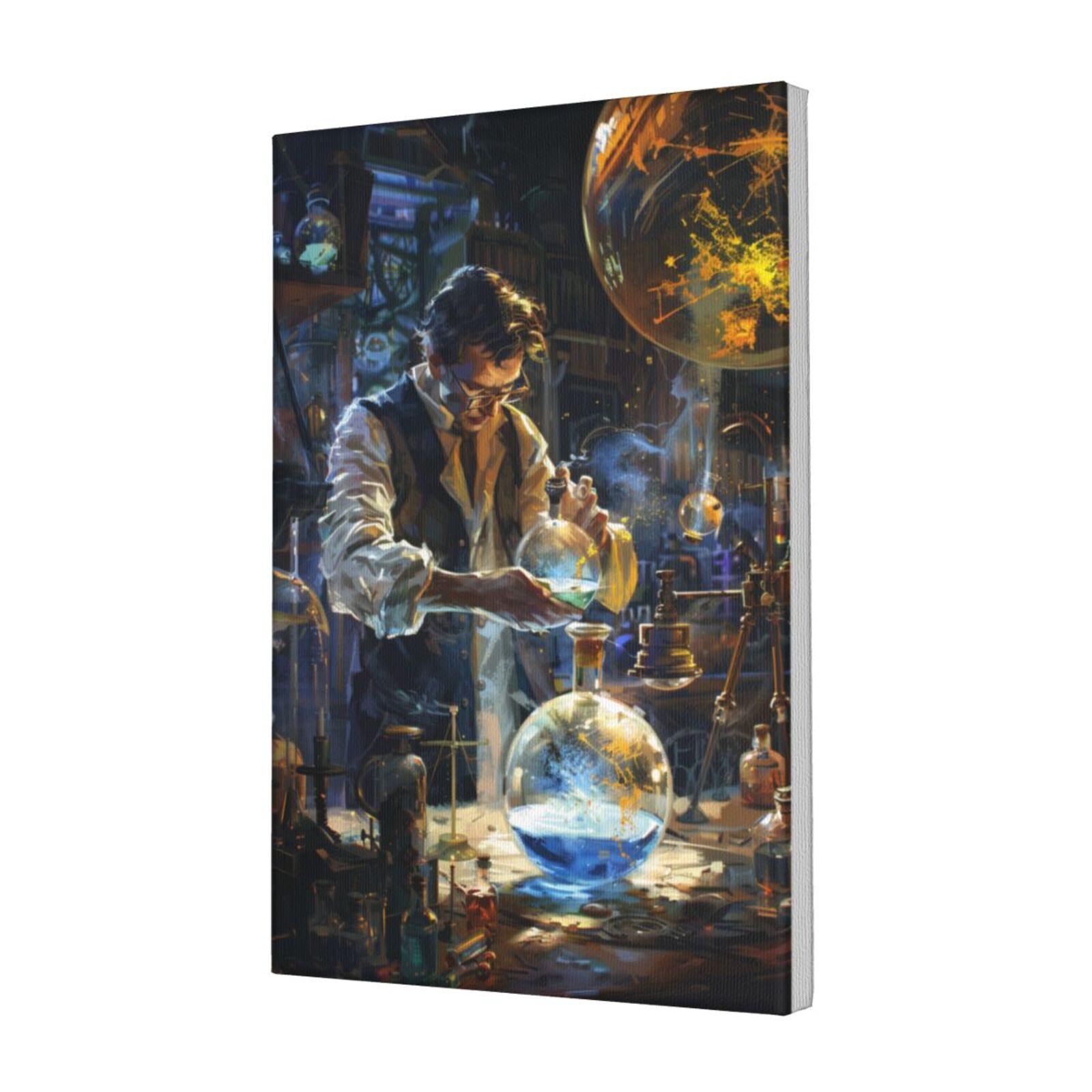 12x18 inch Canvas Frameless Painting Person Who Studies Chemistry,Home ...