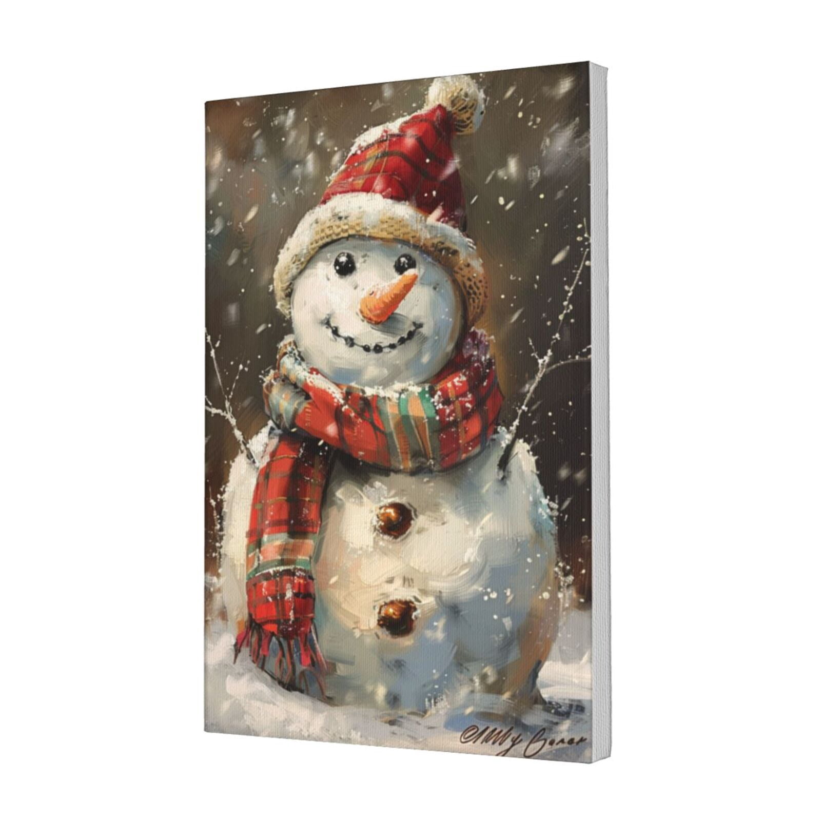 12x18 inch Canvas Paintings For Bedroom Snowman Poster,Apartment ...