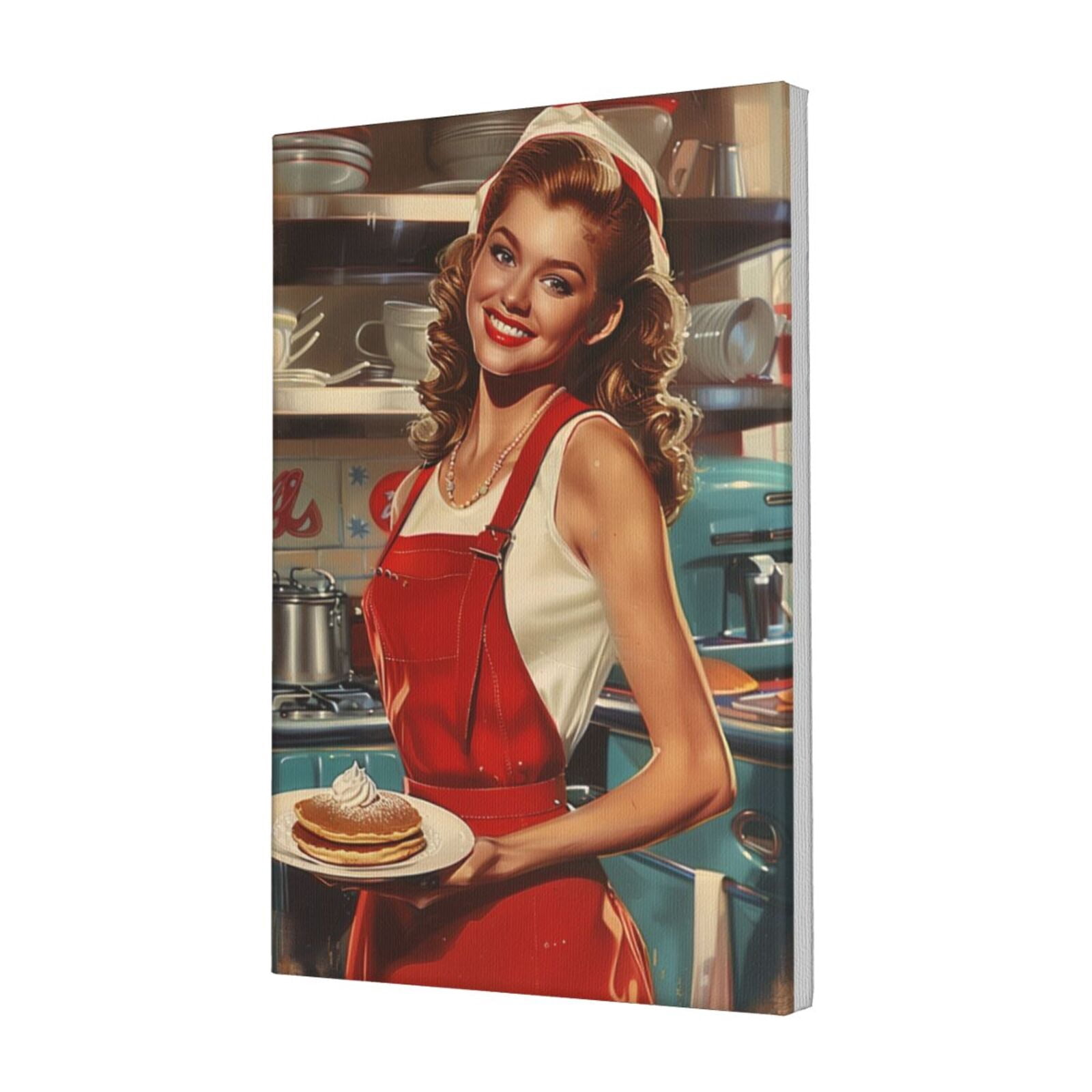 12x18 inch Canvas Paintings For Kitchen Dim Sum Girl,Classic Kitchen ...