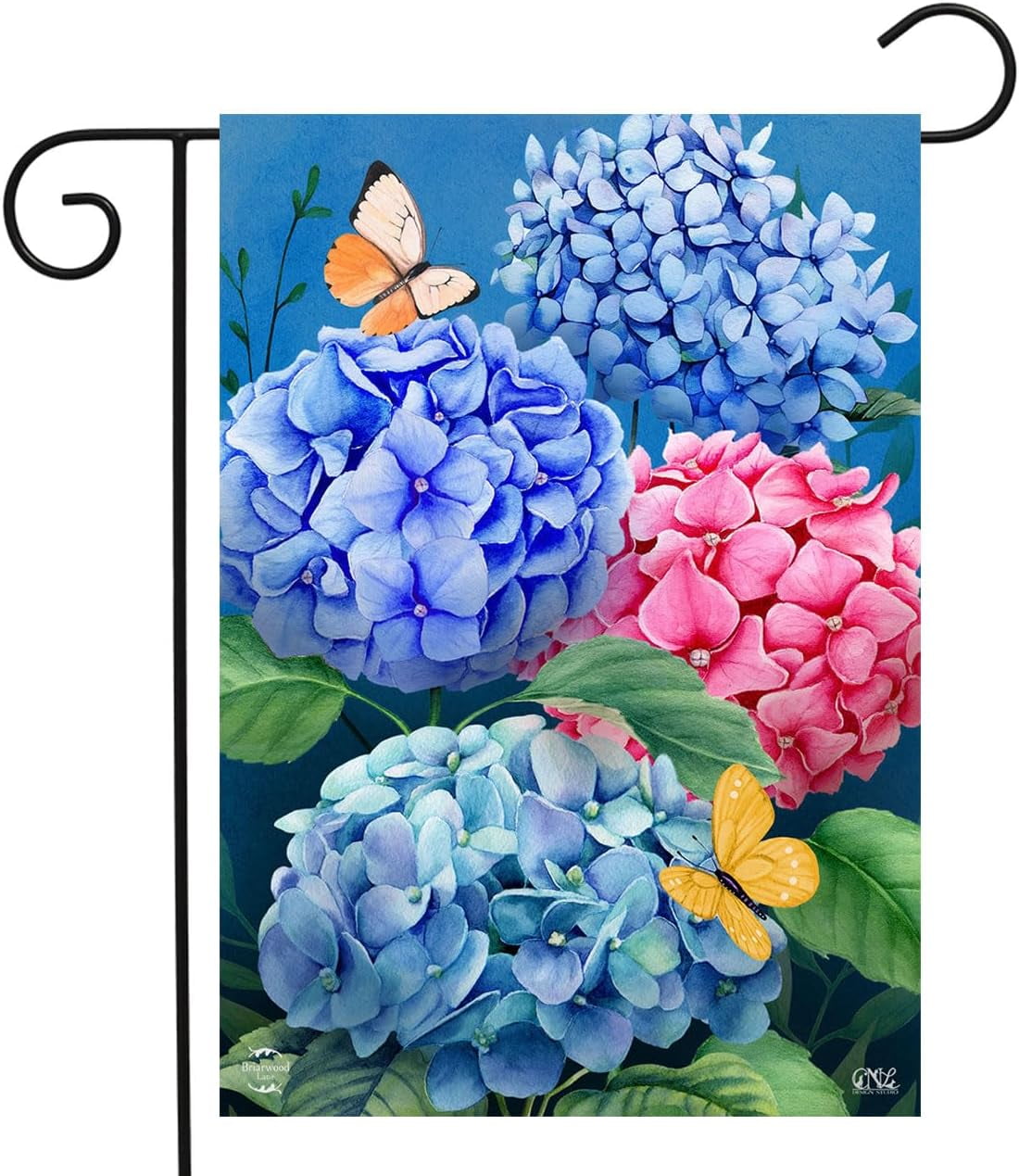 12x18 inch Colorful Hydrangeas Spring Garden Flag （Flag pole not ...