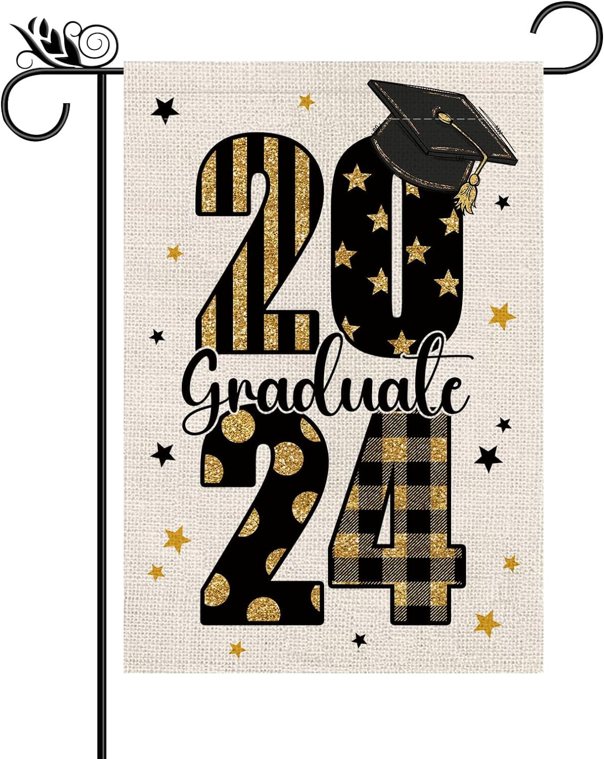 12x18 inch Congrats Grad 2024 Garden Flag Graduation Double Sided ...