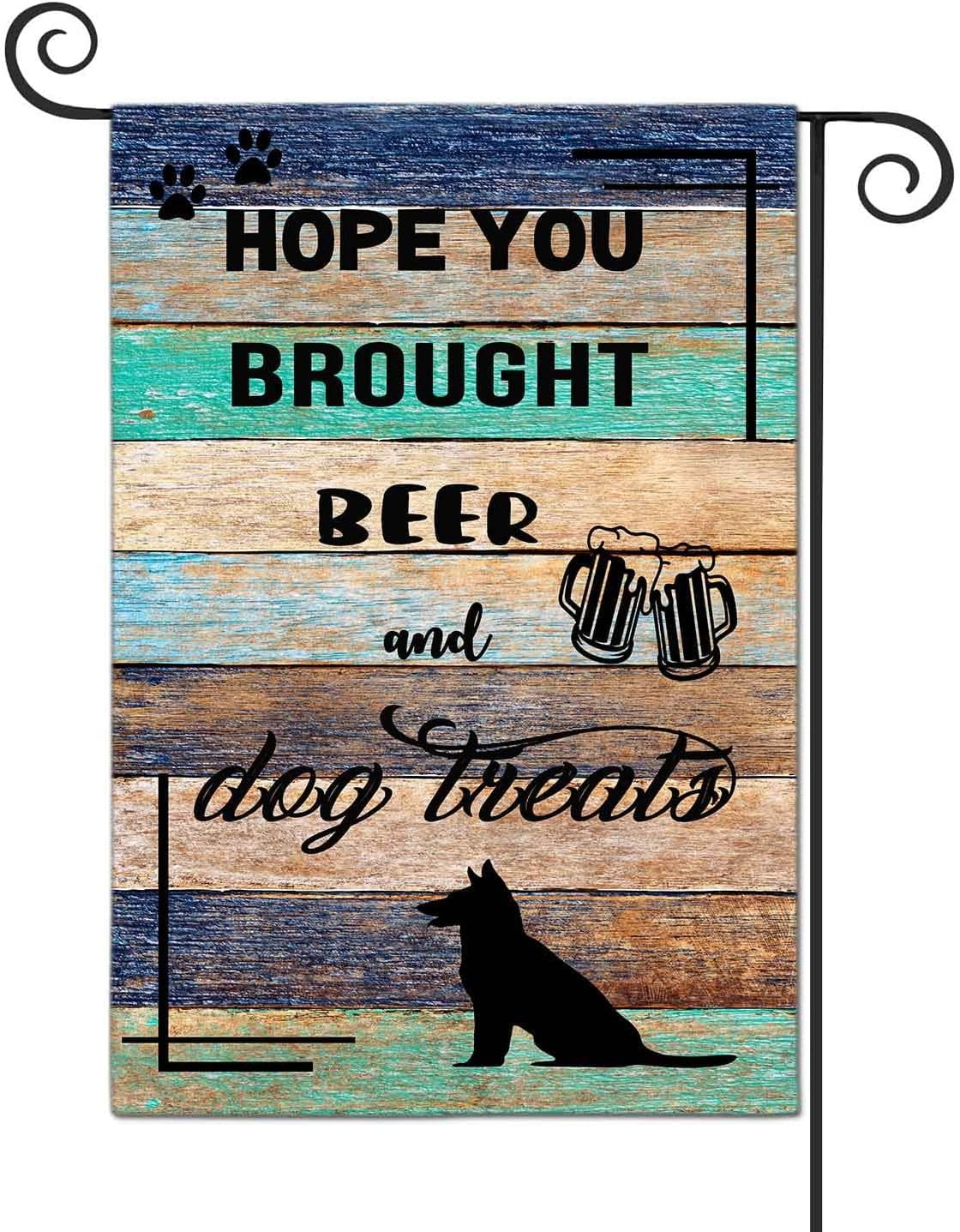 12x18 inch Crazy Dogs Live Here Funny Garden Flags Decorative Outdoor ...