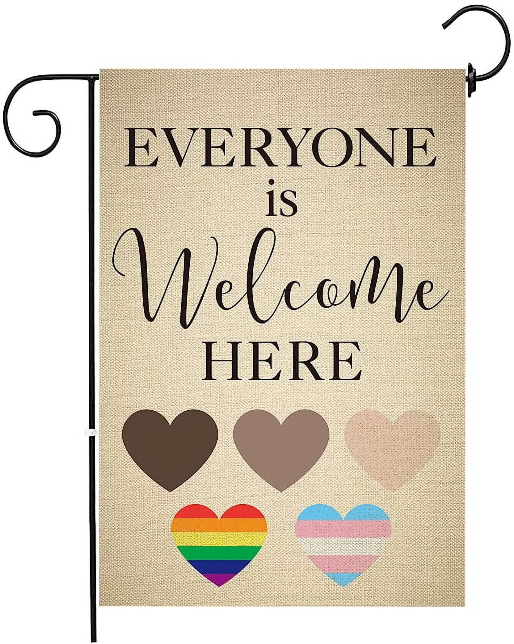 12x18 inch Everyone is Welcome Here Flag Double Side Garden Flag We ...