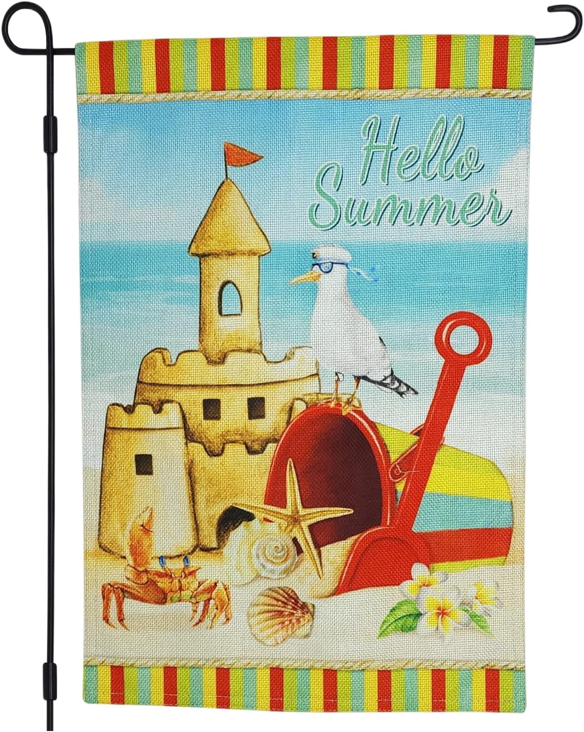 12x18 inch Flamingo Garden Flag Tropical Palm Trees Summer Garden Flags ...